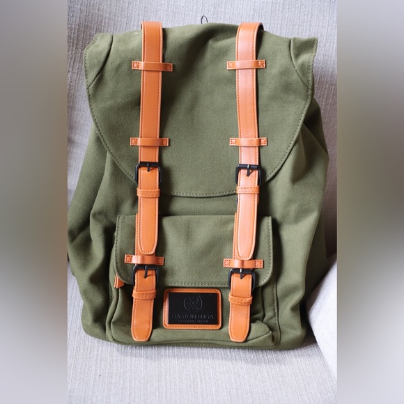 Gaston Luga | Bags | Gaston Luga Olive And Tan Backpack | Poshmark